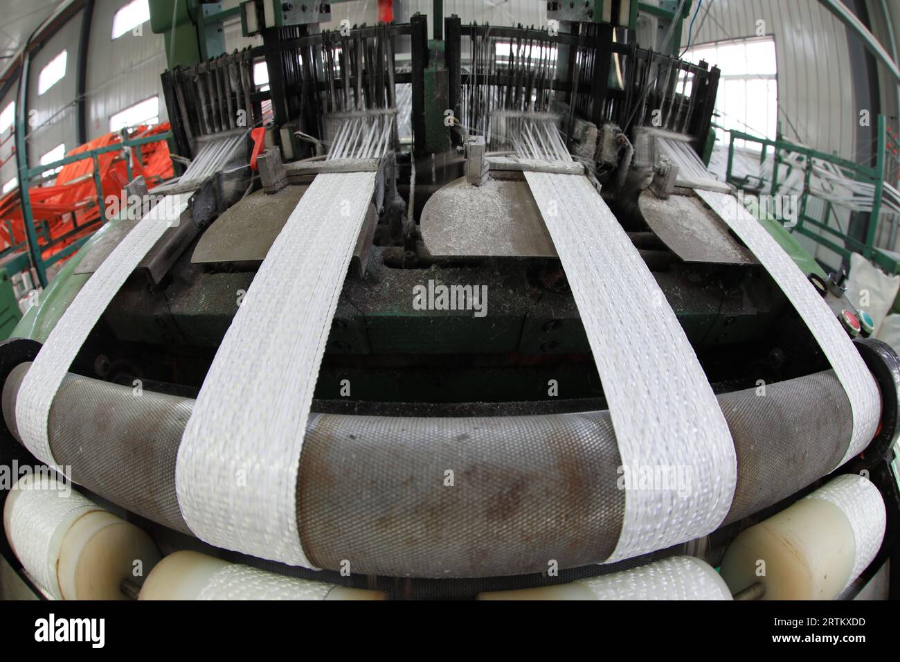 The braided belt production line is in a factory in North China Stock ...