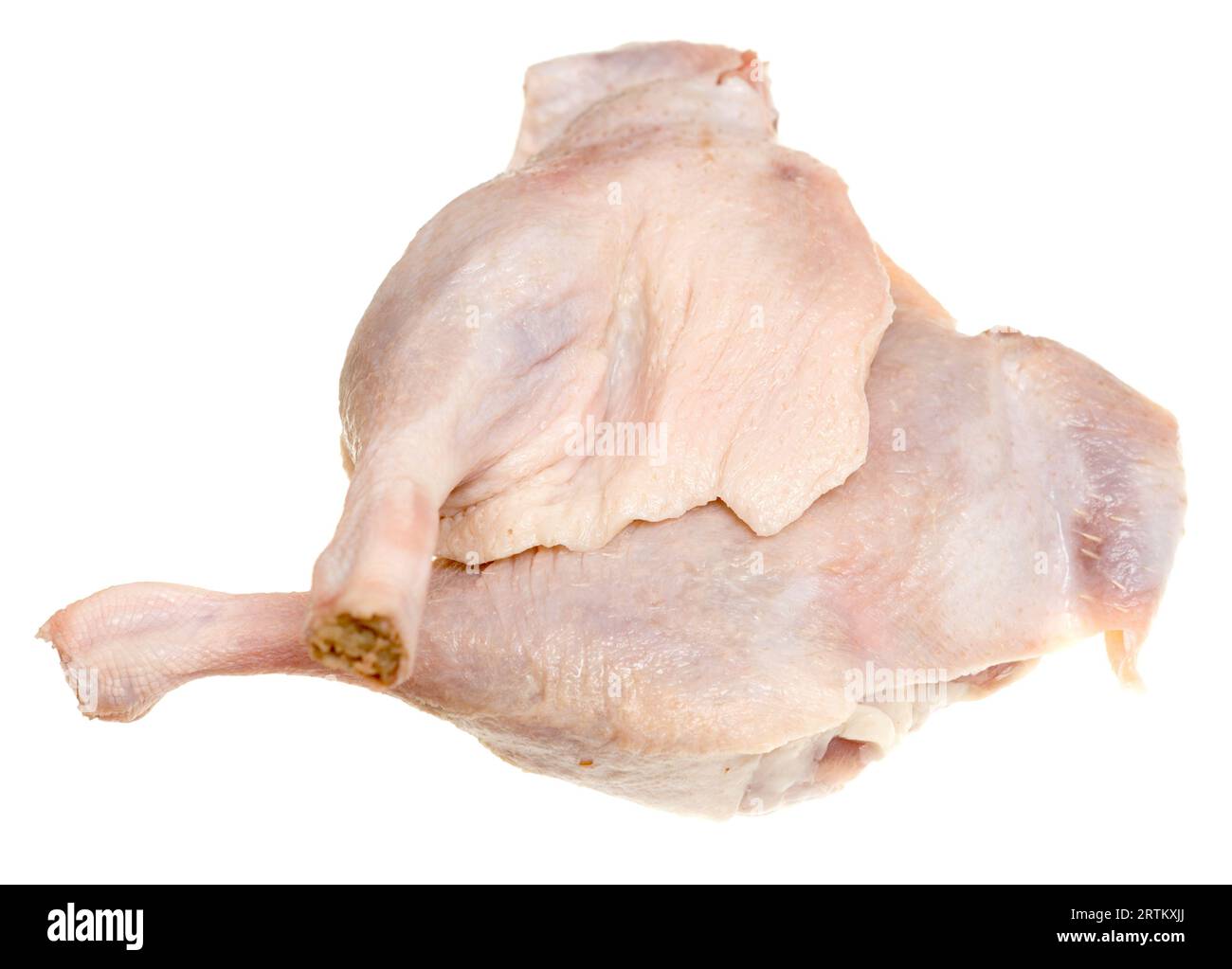 Duck uncooked legs on a white background Stock Photo - Alamy