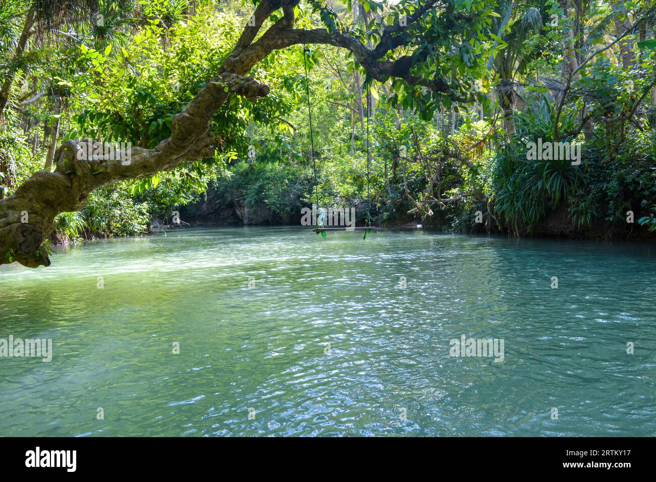 The maron river in Pacitan Indonesia is a travel destination on the ...