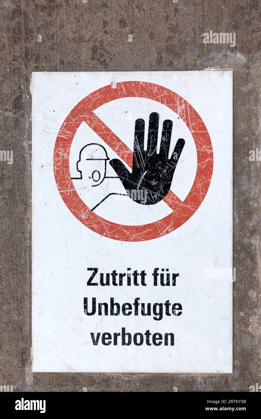 Unauthorized persons are prohibited from entering hi-res stock ...