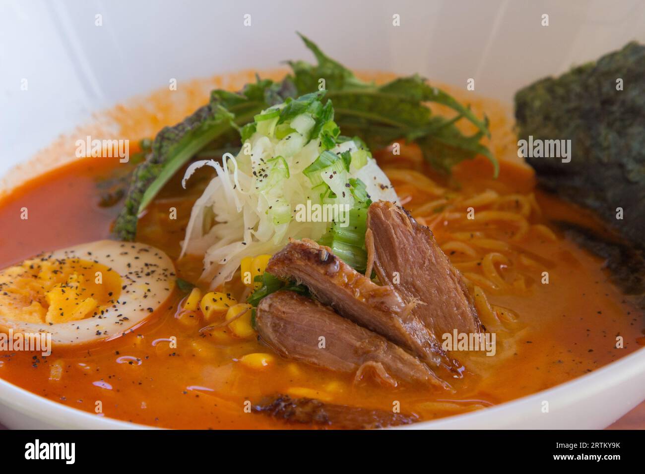 Traditional Hot and Spicy Ramen served Stock Photo - Alamy