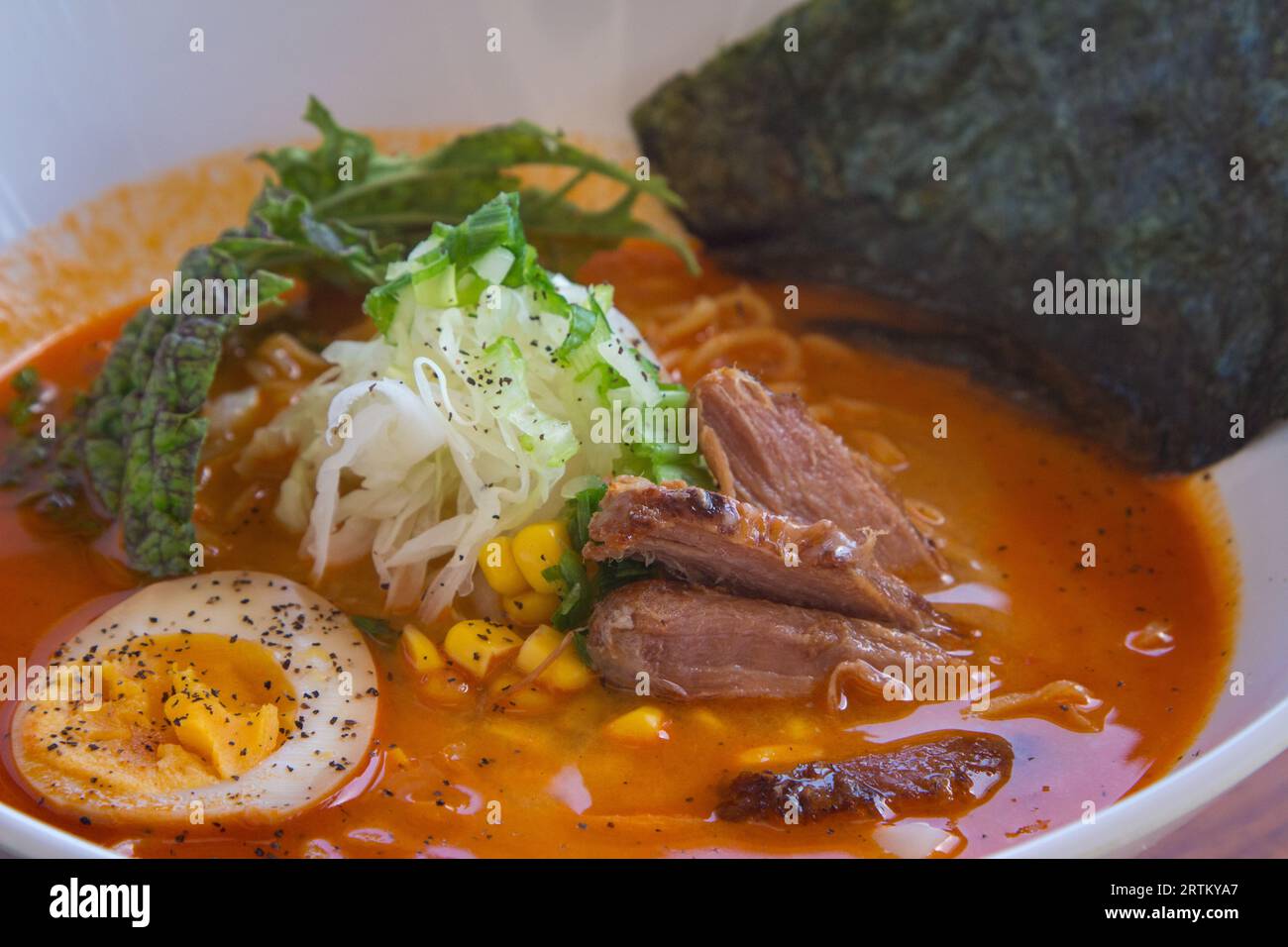 Traditional Hot and Spicy Ramen served Stock Photo - Alamy