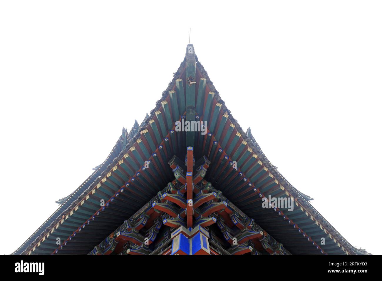 Classical eaves architectural landscape in a temple, North China Stock ...