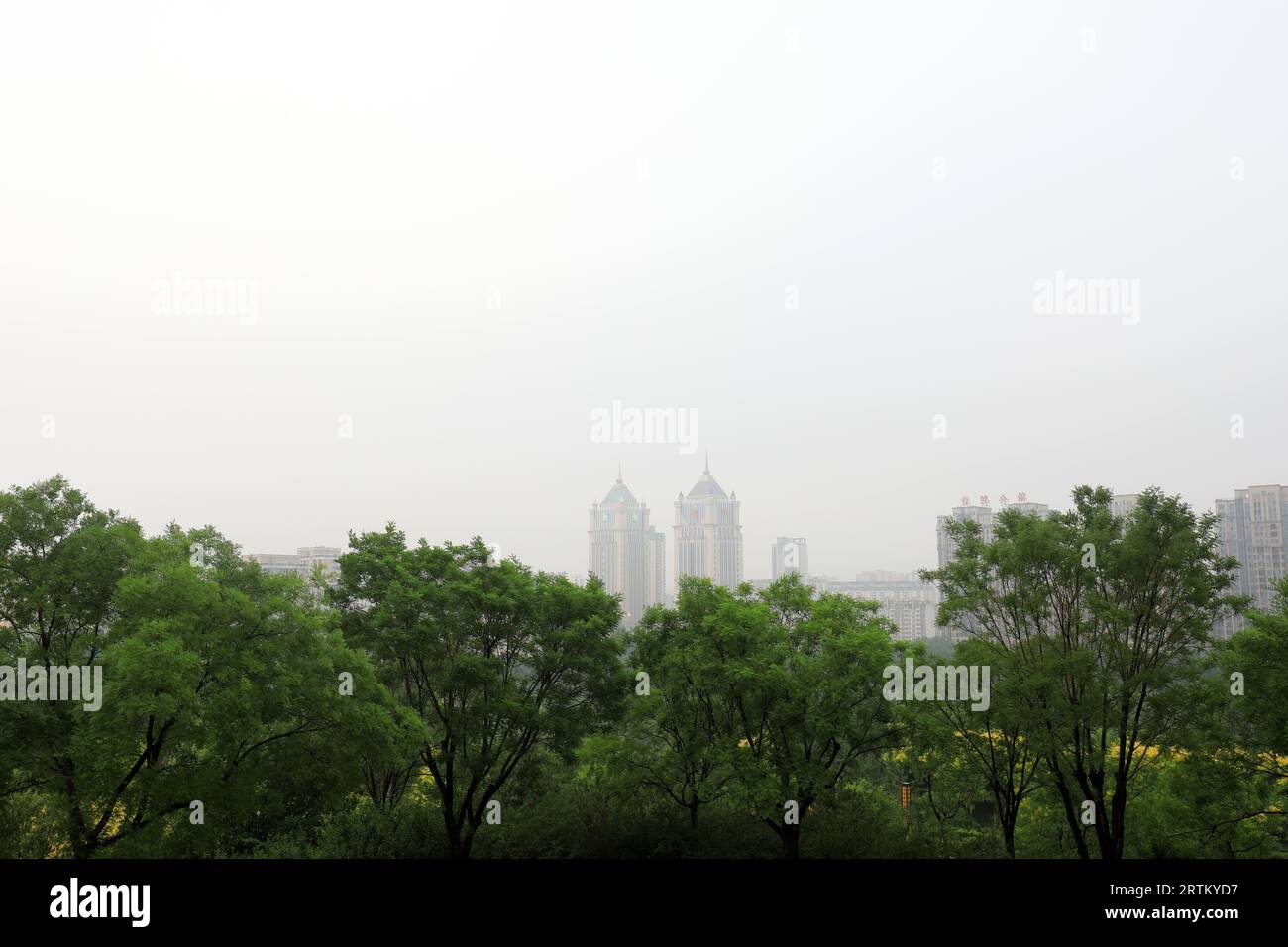 Architectural landscape in haze, North China Stock Photo - Alamy