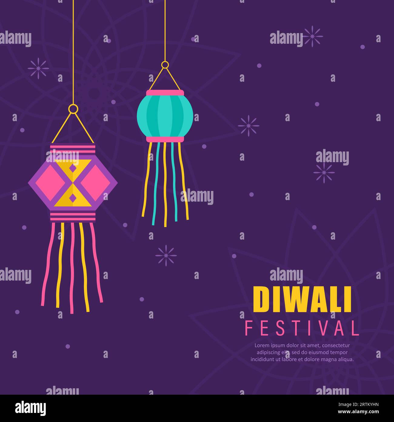 Happy diwali rangoli cartoon Stock Vector Images - Alamy