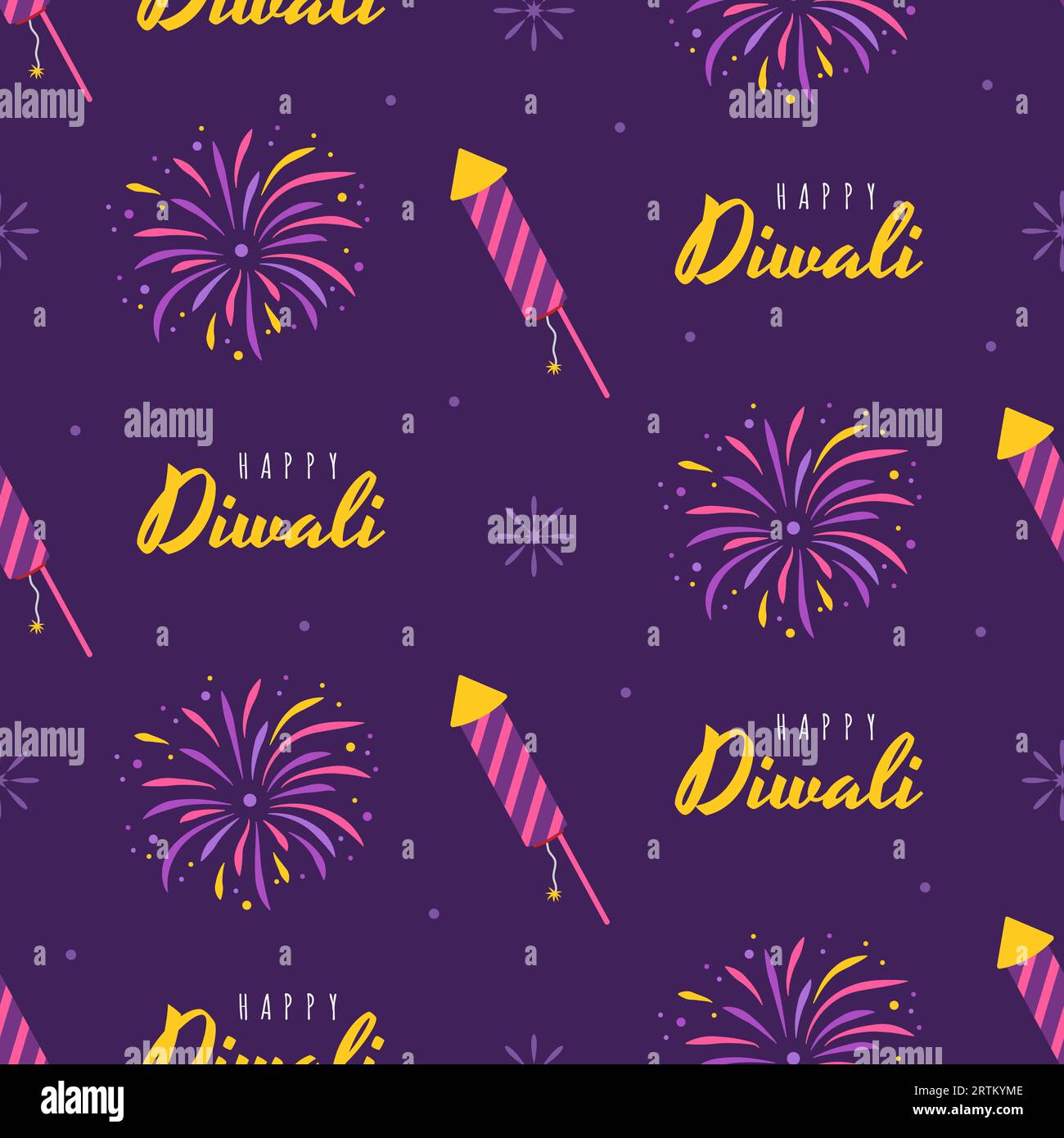 Diwali seamless pattern. Cute background for hindu holiday. Indian ...