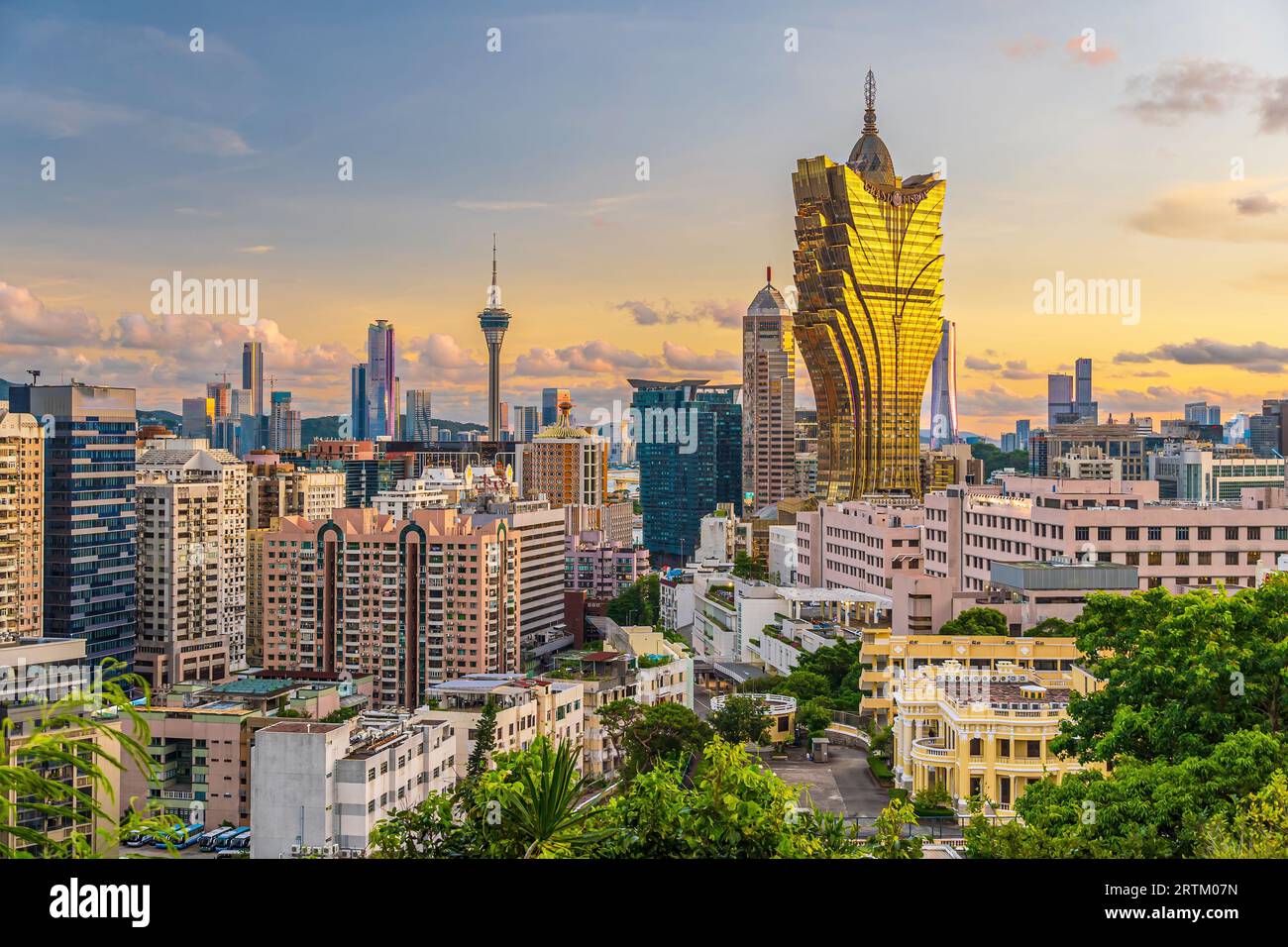 Beautiful cityscape of Macau downtown city skyline Stock Photo - Alamy