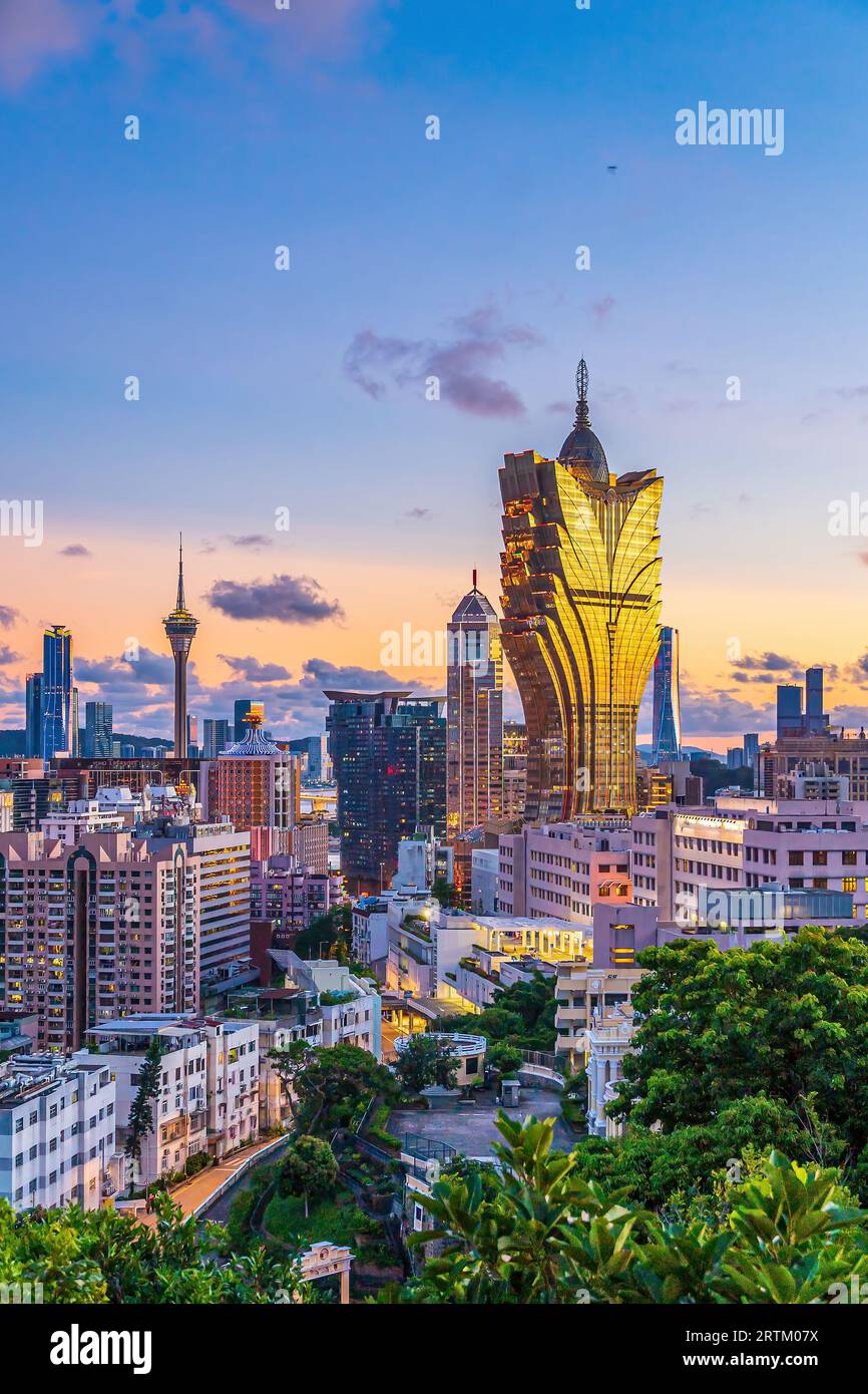 Beautiful cityscape of Macau downtown city skyline Stock Photo - Alamy