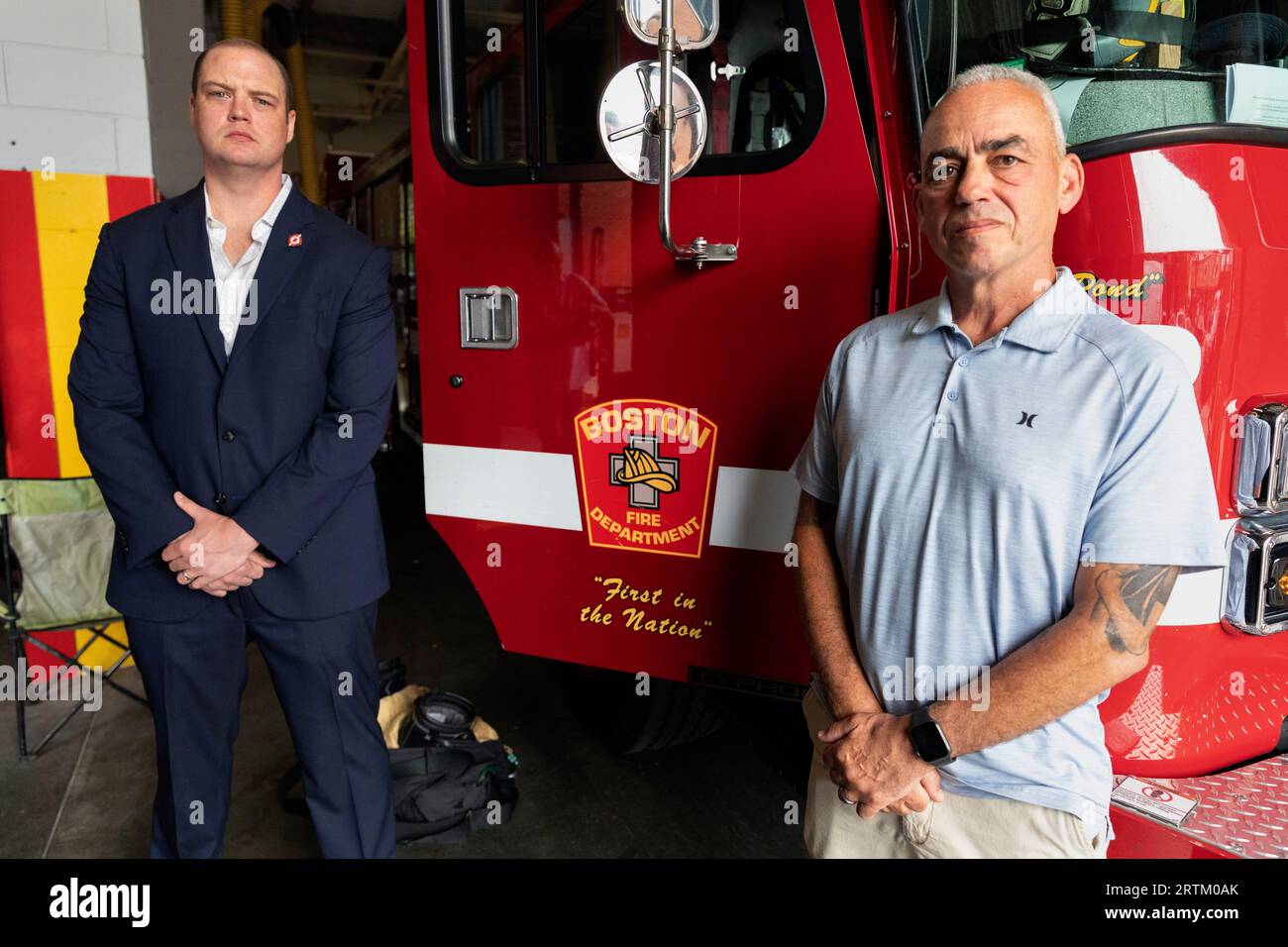 Boston firefighter Daniel Ranahan, left, and retired Brockton deputy ...