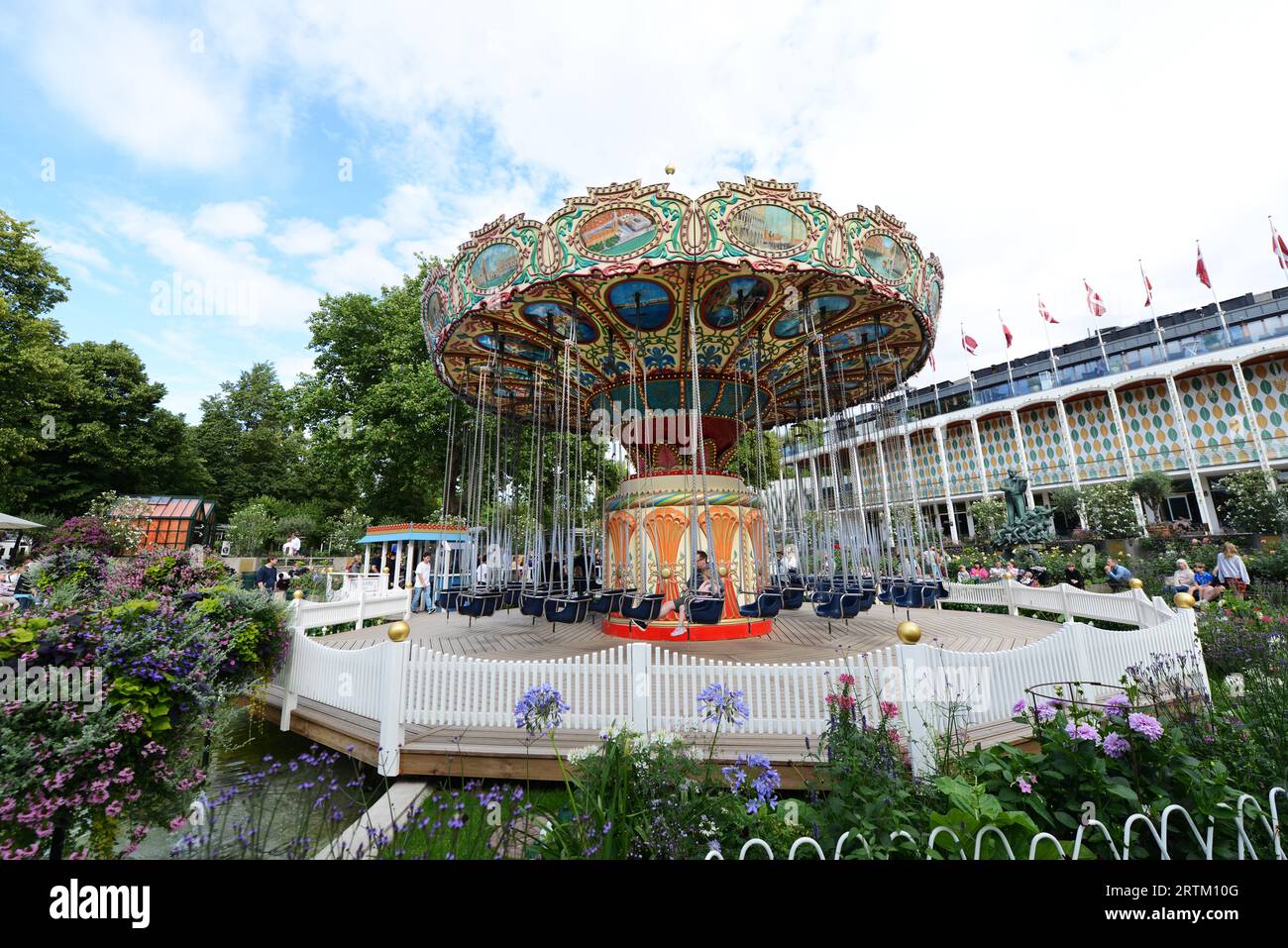 Tivoli gardens and amusement park in Copenhagen, Denmark Stock Photo ...