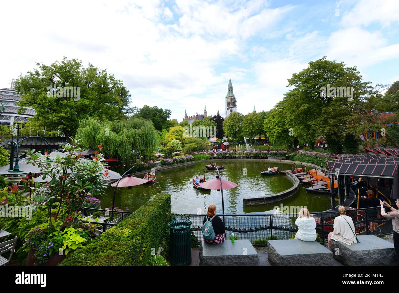Tivoli gardens and amusement park in Copenhagen, Denmark Stock Photo ...
