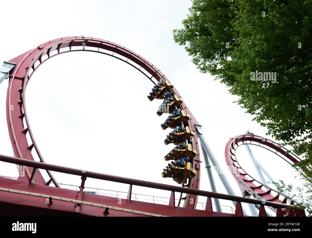 The Dæmonen Tivoli gardens and amusement park in Copenhagen, Denmark ...