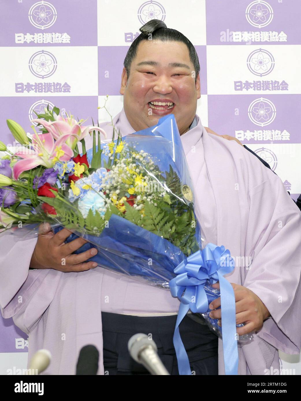 Former makuuchi division sumo wrestler Tokushoryu, who has one career ...