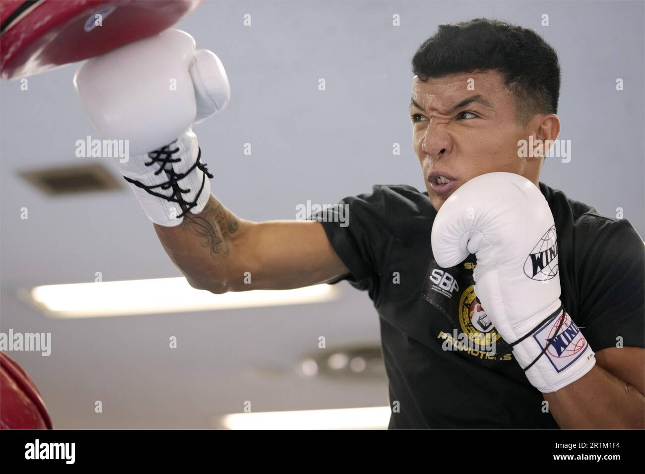 Mexico's Luis Guzman holds an open media training session at Teiken ...