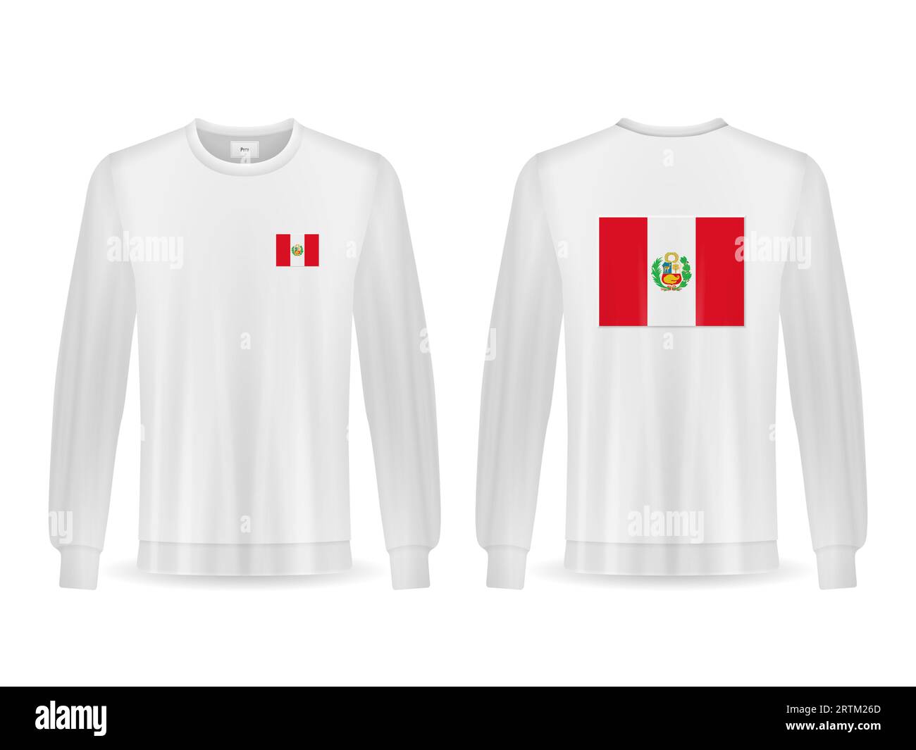 Sweatshirt with Peru flag on a white background. Vector illustration ...
