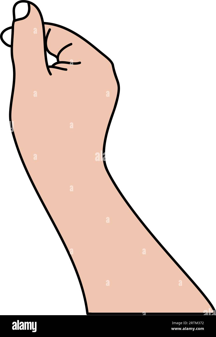 illustration of human hands, signs and gestures isolated vector on a ...