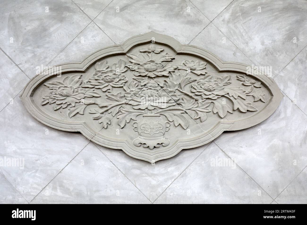 Chinese traditional brick carving architectural landscape, Beijing ...