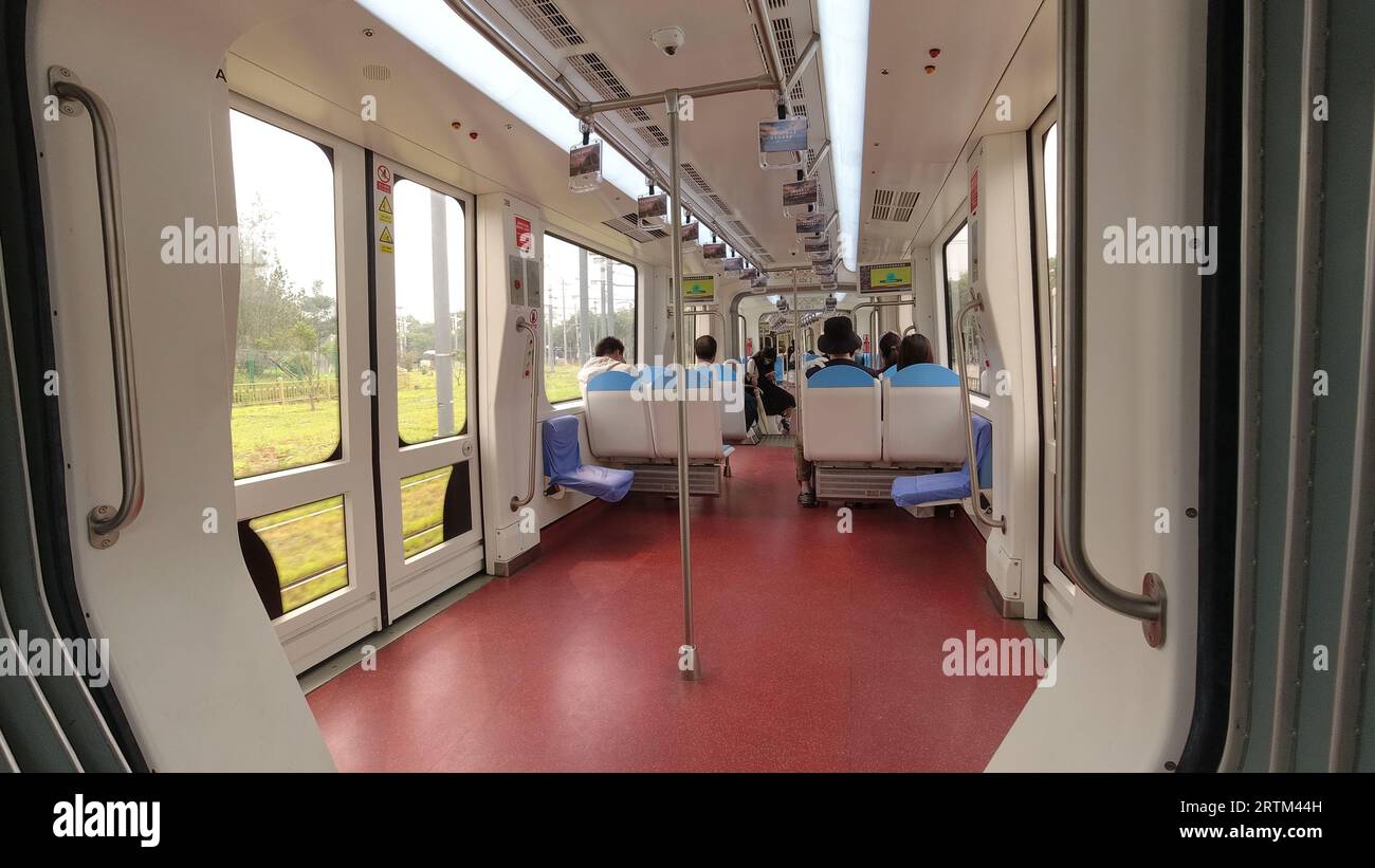 Modern tram interior hi-res stock photography and images - Alamy