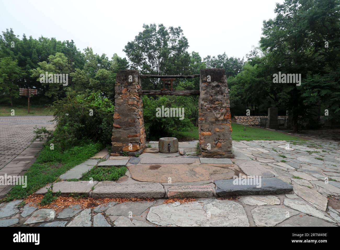 Ancient Chinese water well architectural landscape, Beijing Stock Photo ...
