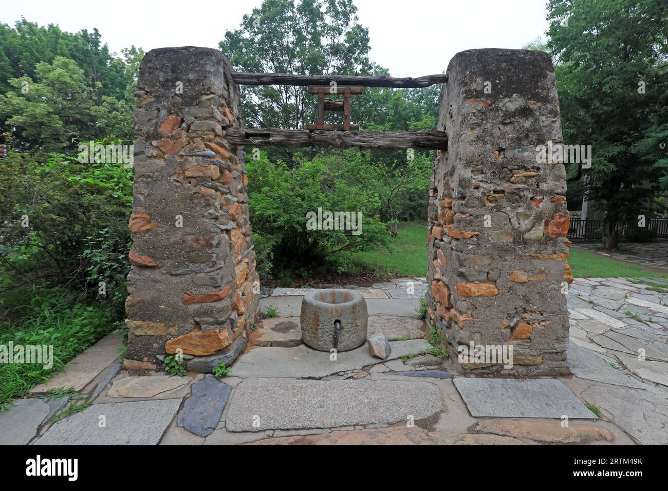 Ancient Chinese water well architectural landscape, Beijing Stock Photo ...
