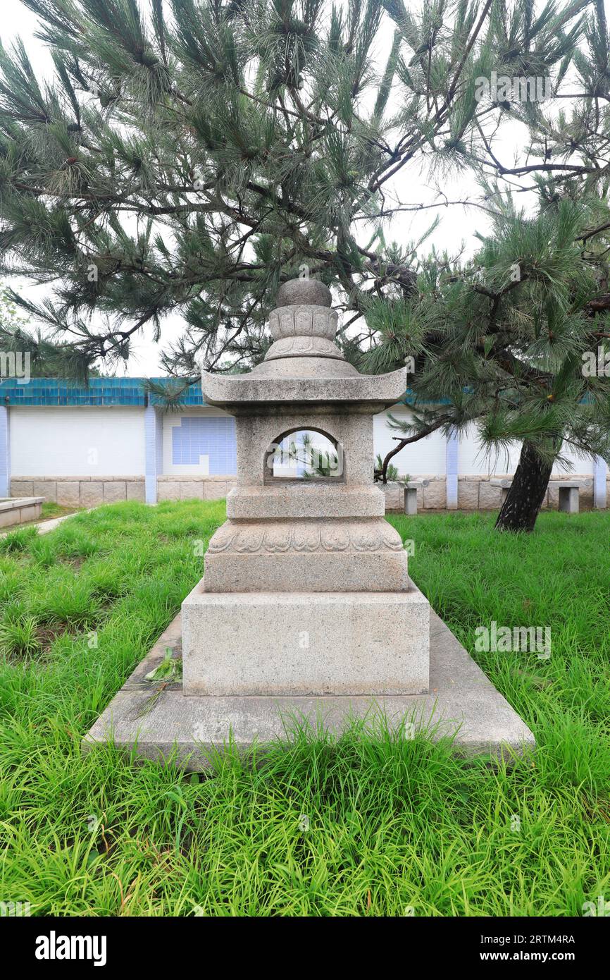 Chinese traditional rock sculpture landscape in Beijing Botanical ...