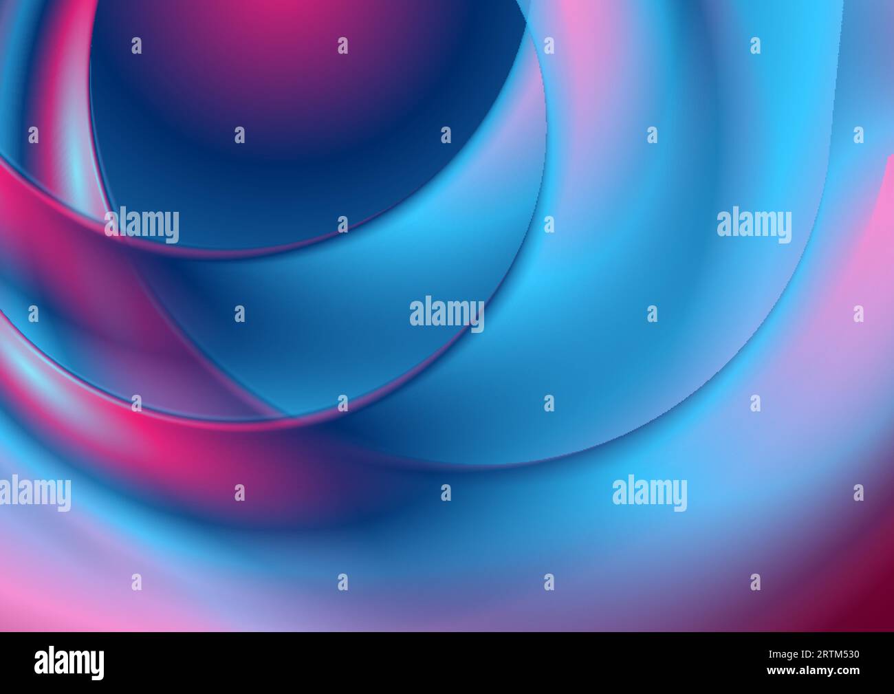 Blue and purple glossy smooth circles. Liquid flowing round shapes ...