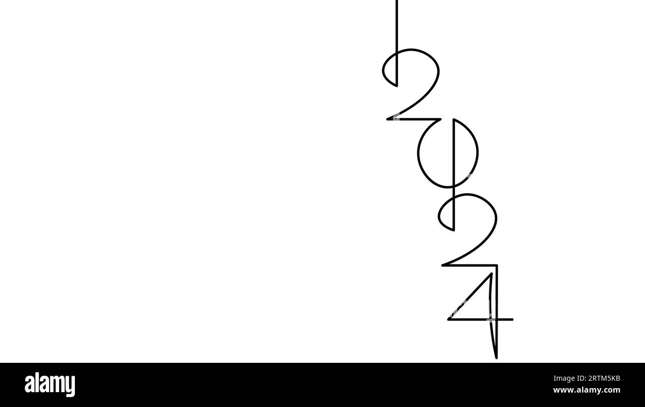 Conceptual 2024 new year Cut Out Stock Images & Pictures - Alamy