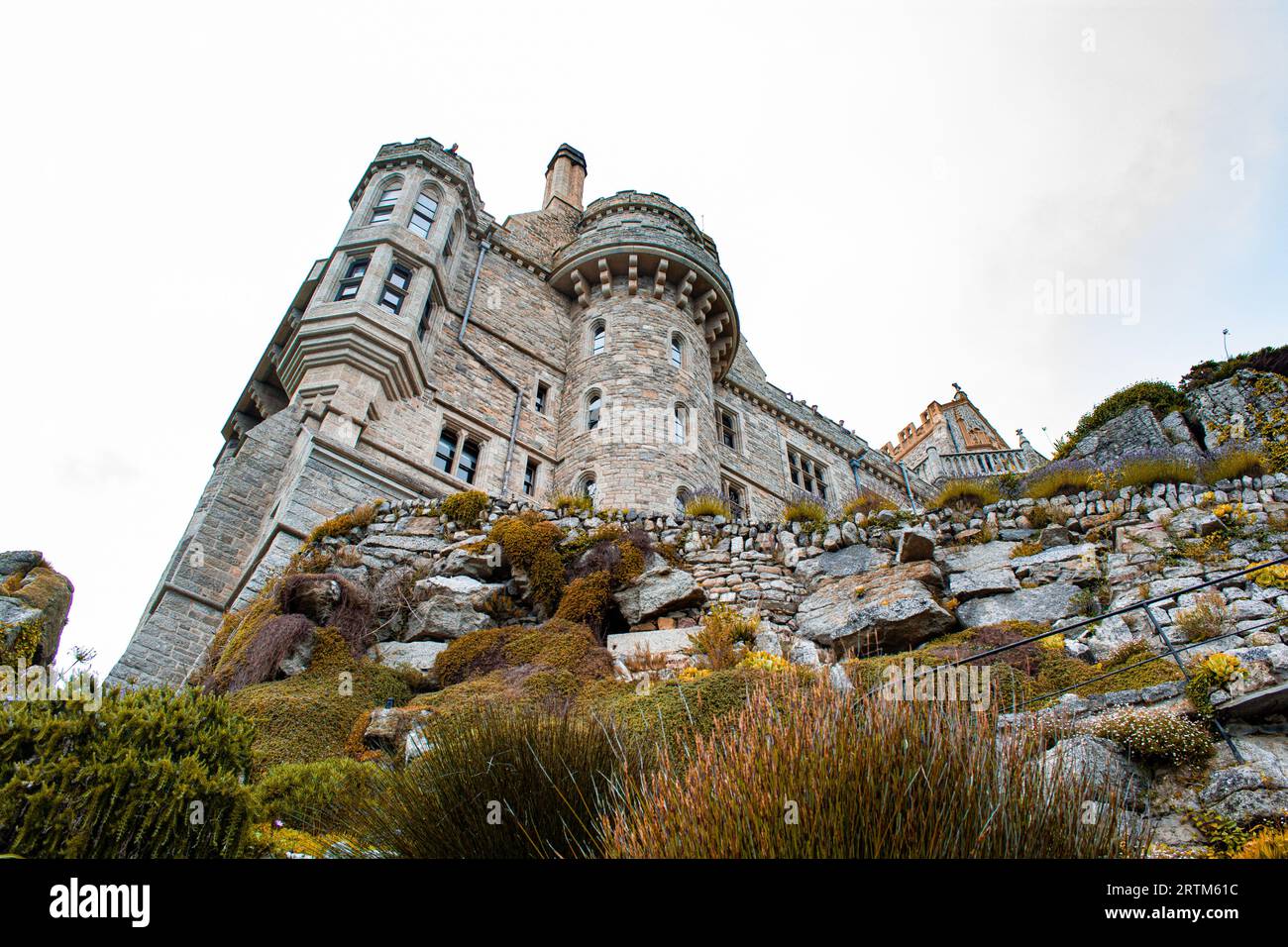 The castle on St Michael's Mount, Marazion, Penzance, Cornwall, England ...