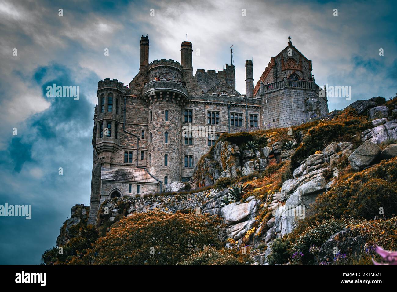 The castle on St Michael's Mount, Marazion, Penzance, Cornwall, England ...