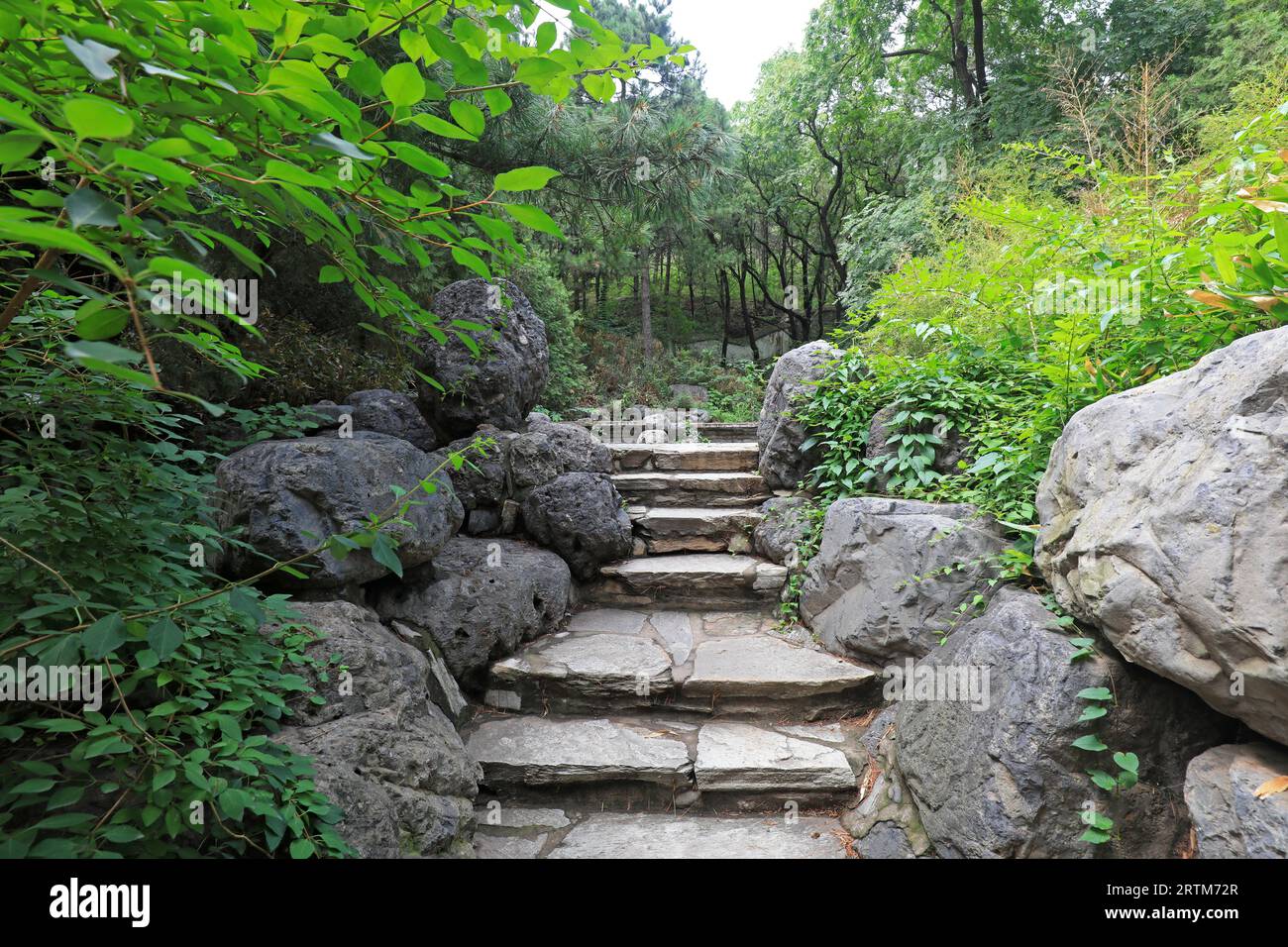Rock path in Beijing Botanical Garden, China Stock Photo - Alamy