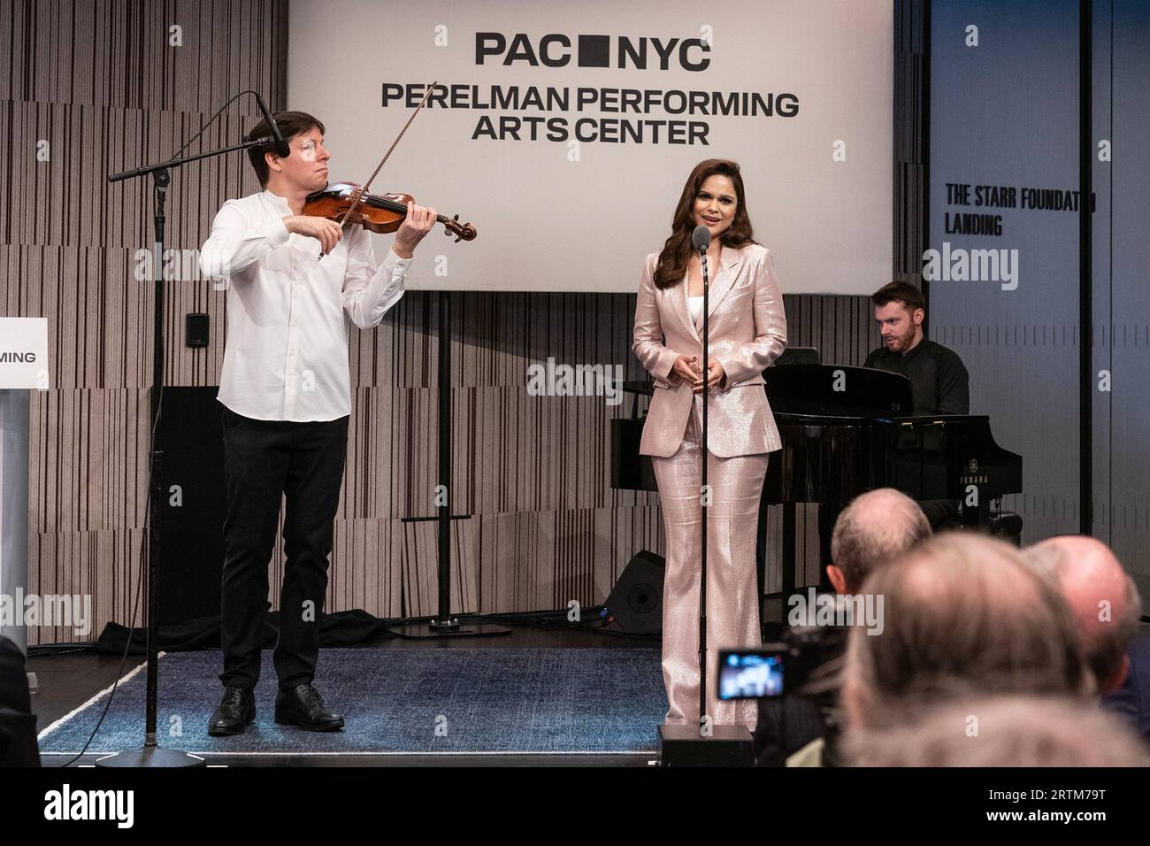 New York, USA. 13th Sep, 2023. Joshua Bell, Larisa Martinez, Peter ...