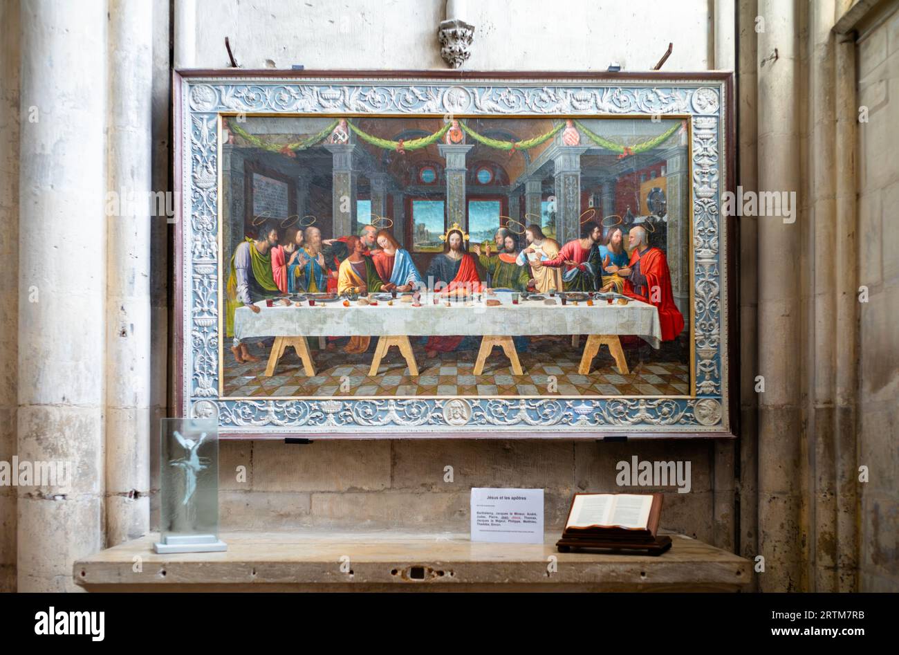 A painting of Jesus and the apostles in the catholic Cathedral of St ...