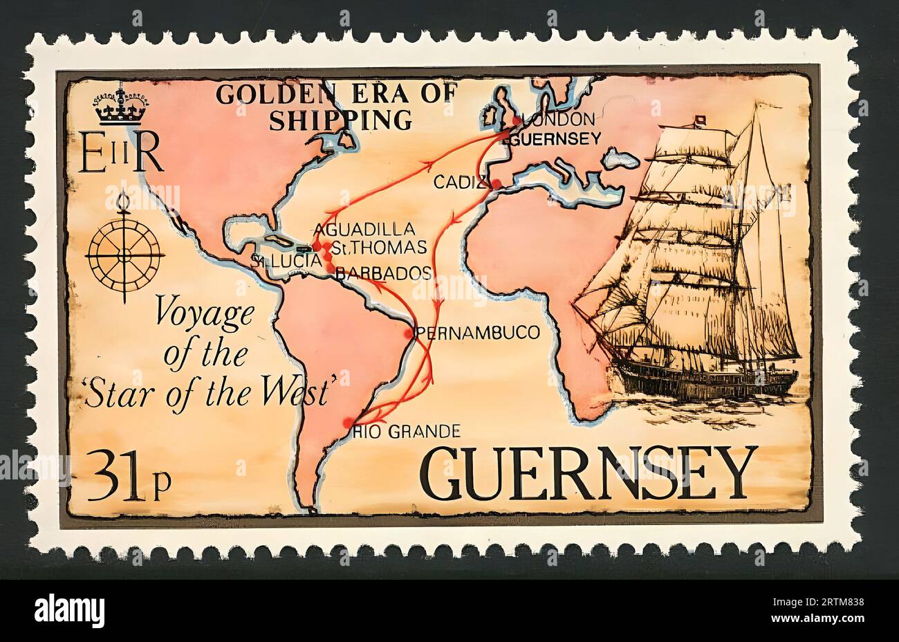 Guernsey postage stamp hi-res stock photography and images - Alamy