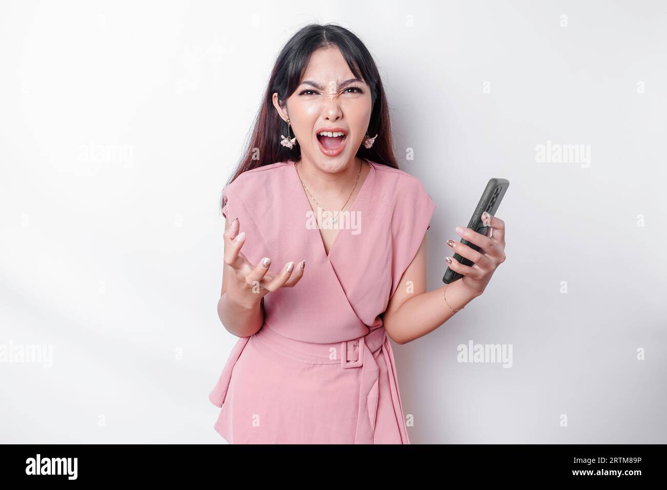 Irritated Face Expression On Phone