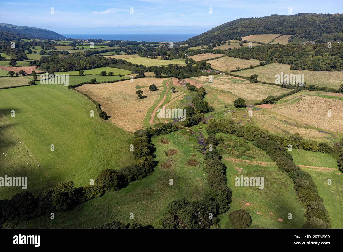 The River Aller on National Trust Holnicote Estate, Exmoor, Somerset ...