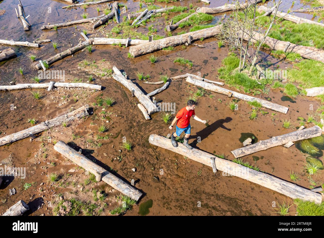 Jack Siviter, Area Ranger National Trust, walks across one of hundreds ...