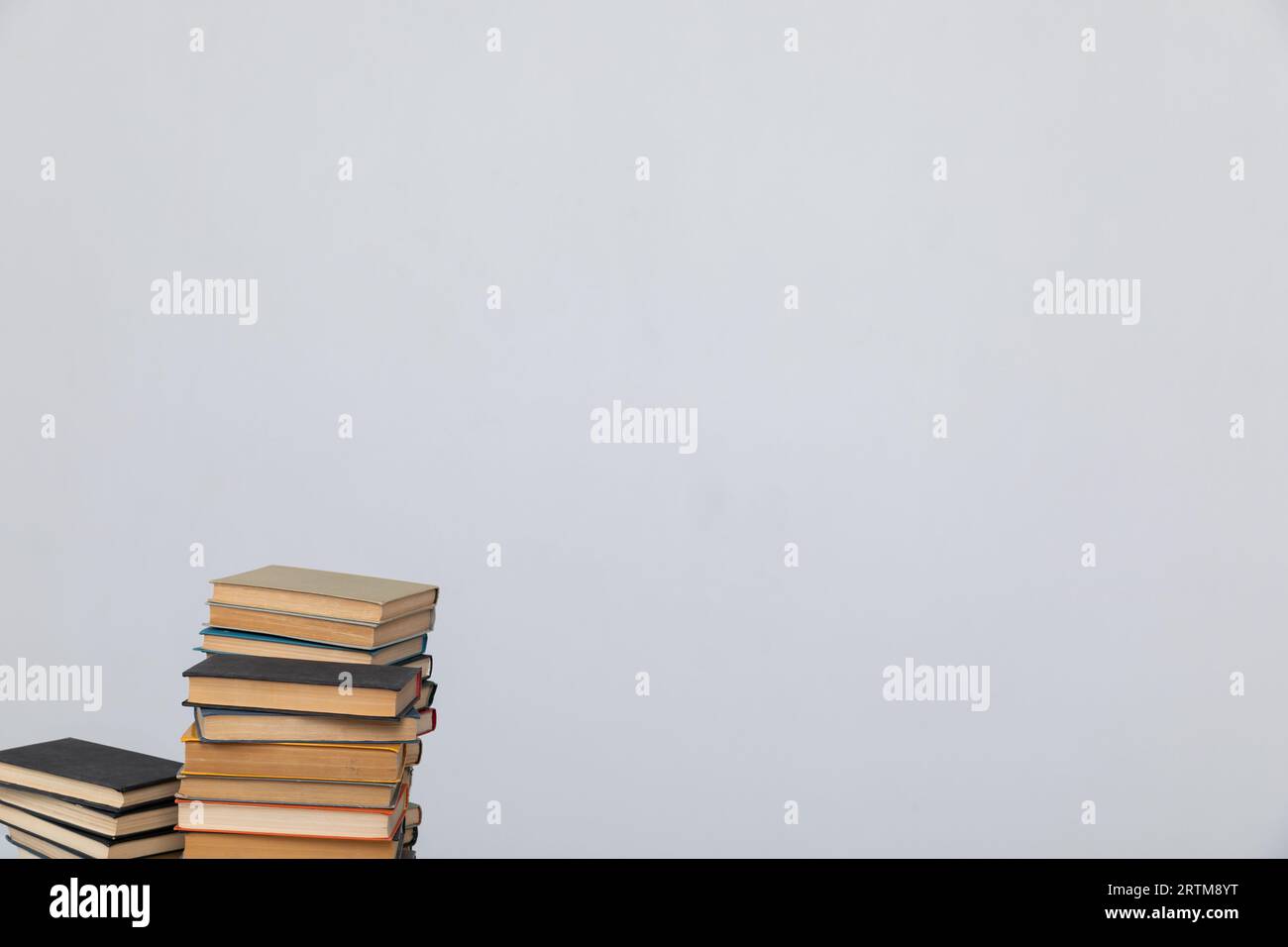 knowledge science books on a white background reading in the library in ...