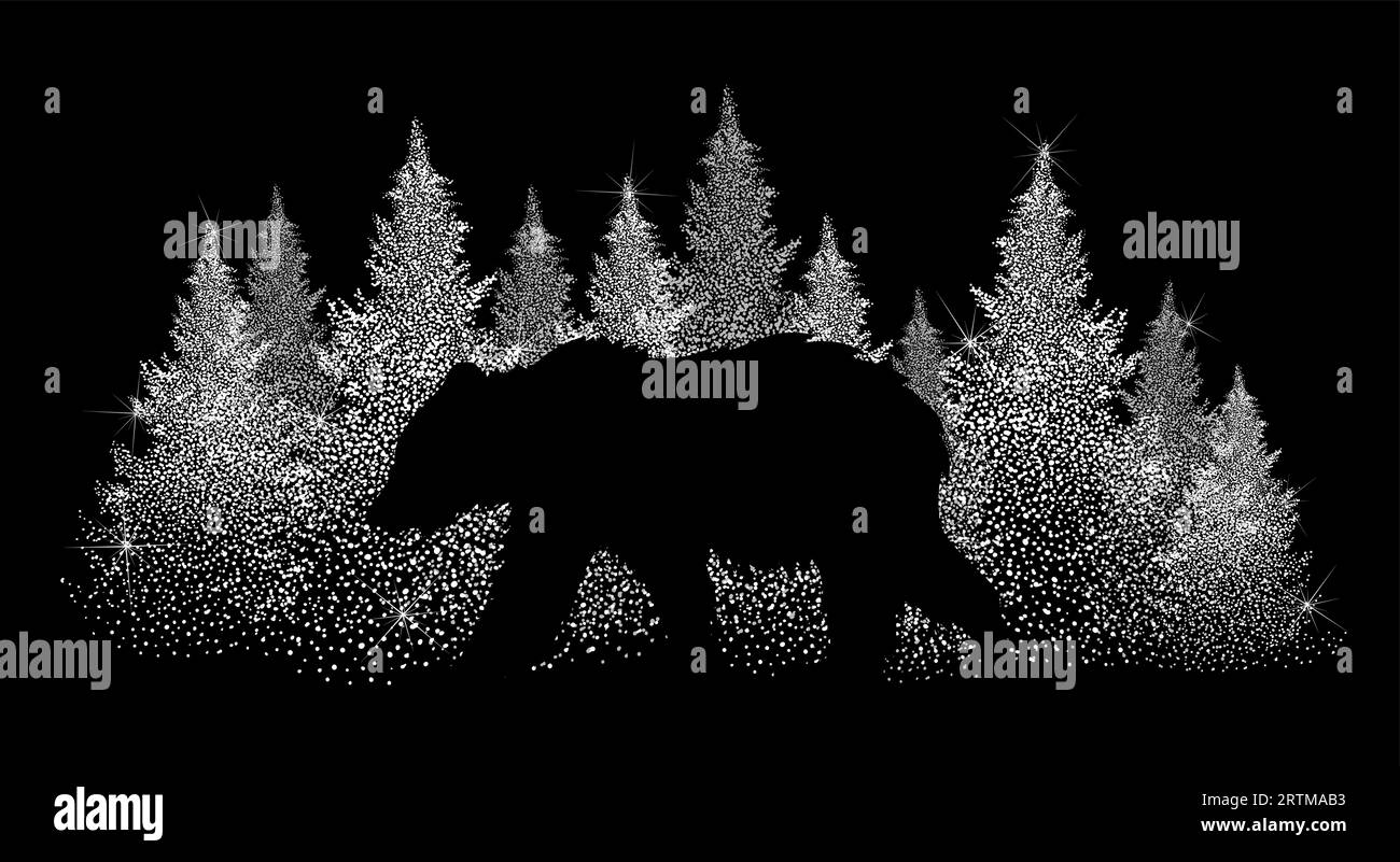 Wintry tree silhouette Stock Vector Images - Alamy