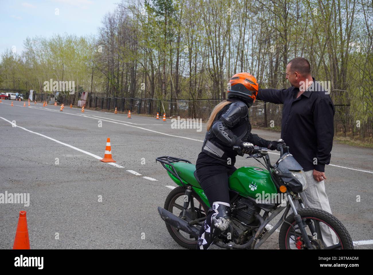 Motorcycle training school hi-res stock photography and images - Alamy