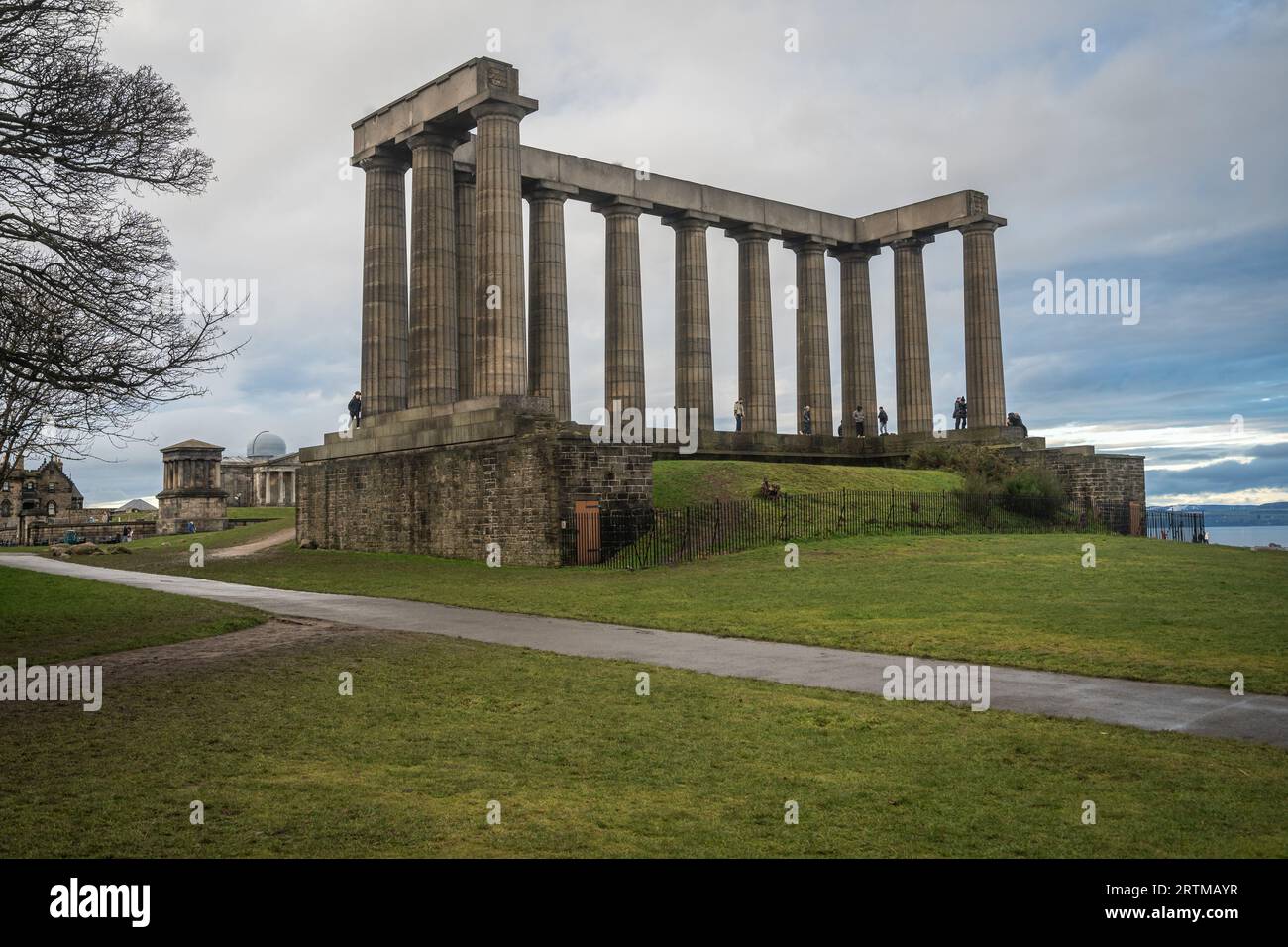 The National Monument of Scotland at Calton Hill, Edinburgh, Scotland ...