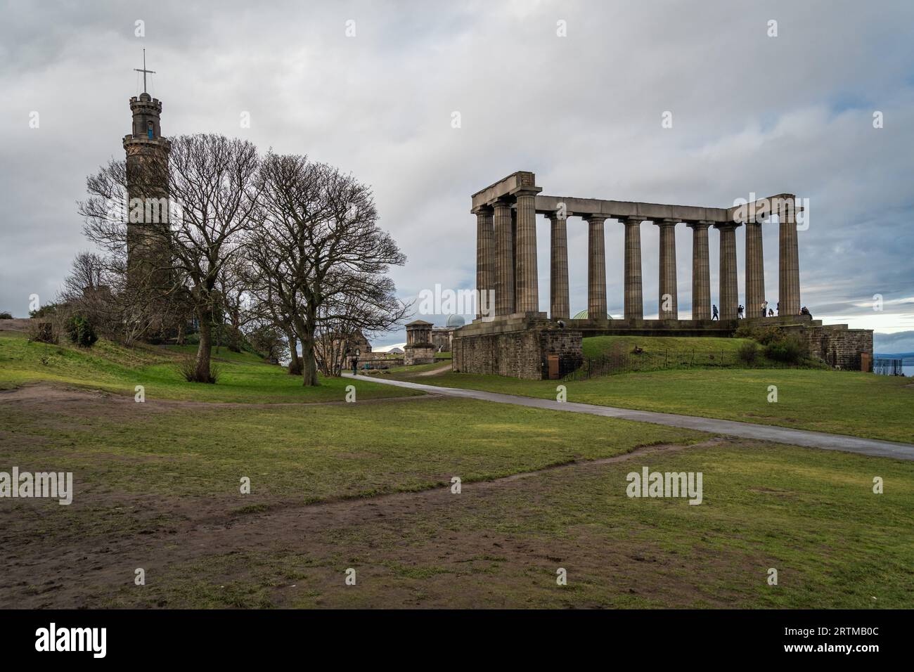 The National Monument of Scotland at Calton Hill, Edinburgh, Scotland ...