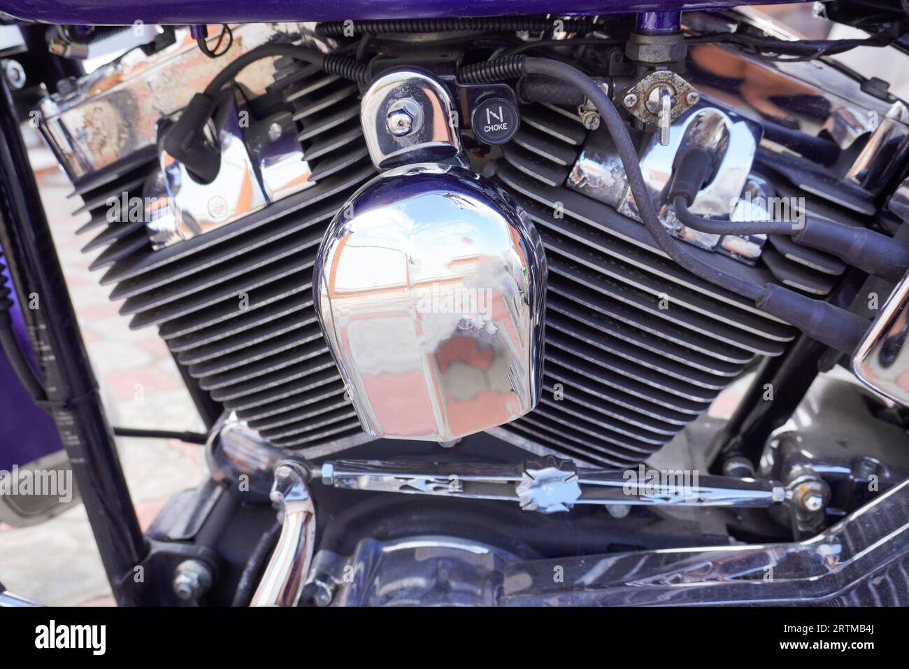 motorcycle close-up from different sides, separate parts of the ...