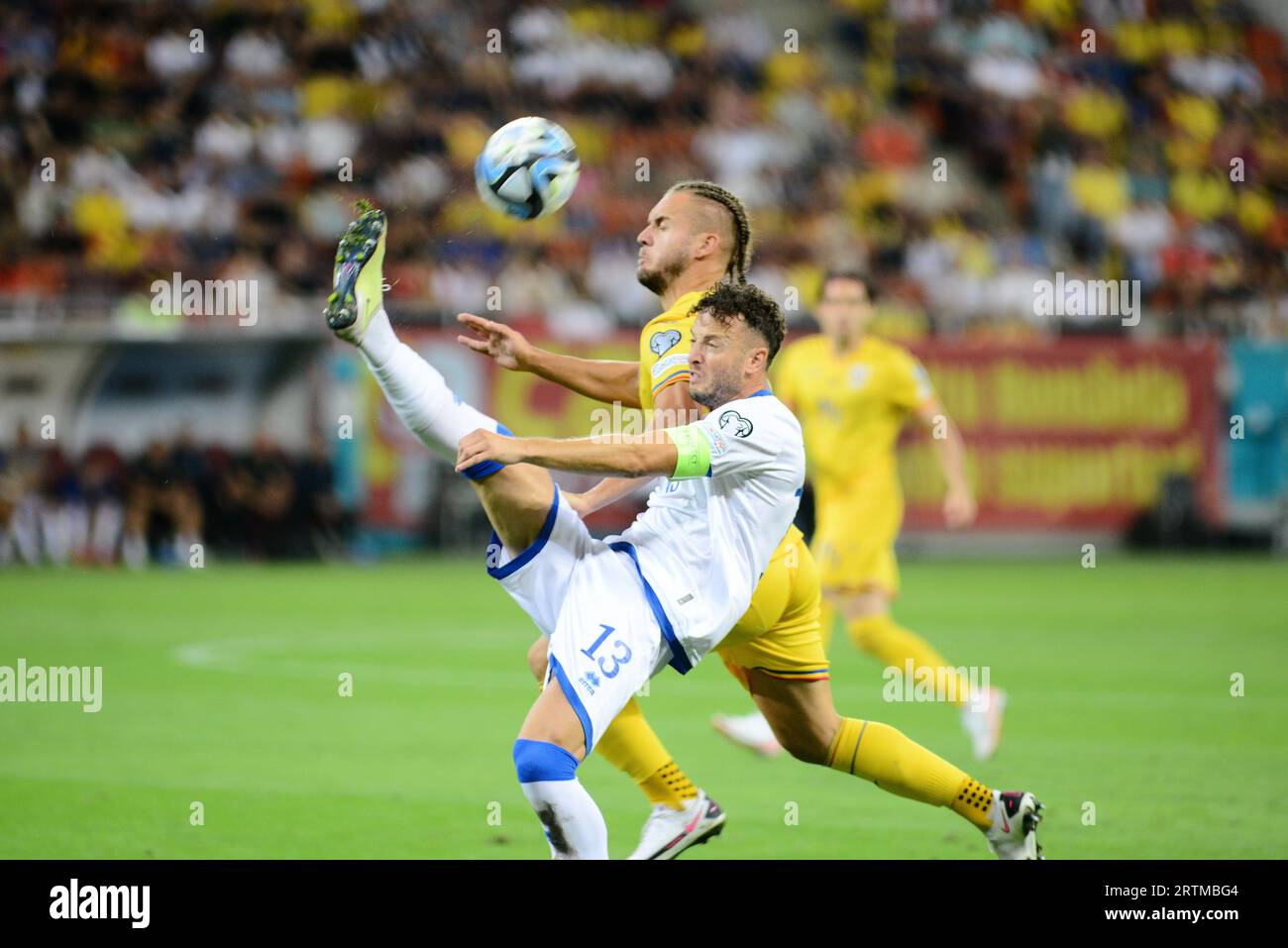 George Puscas during Euro 2024 qualification game Romania vs Kosovo ...