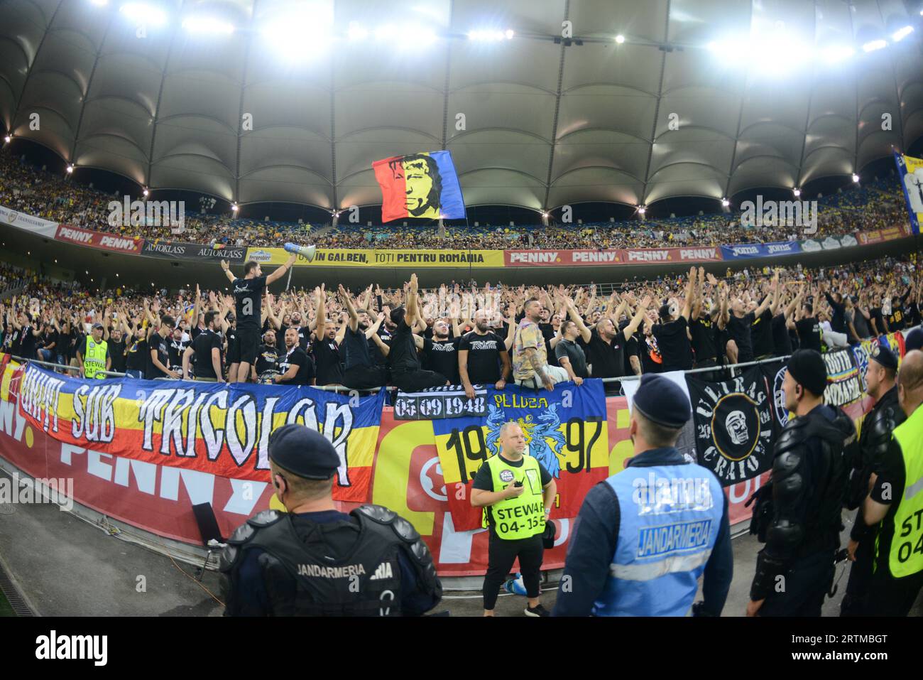 Romanian fans during Euro 2024 qualification game Romania vs Kosovo 12. ...