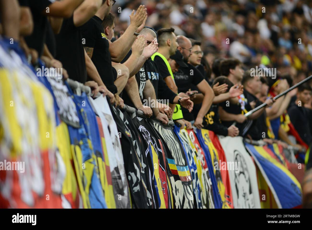 Romanian fans during Euro 2024 qualification game Romania vs Kosovo 12. ...