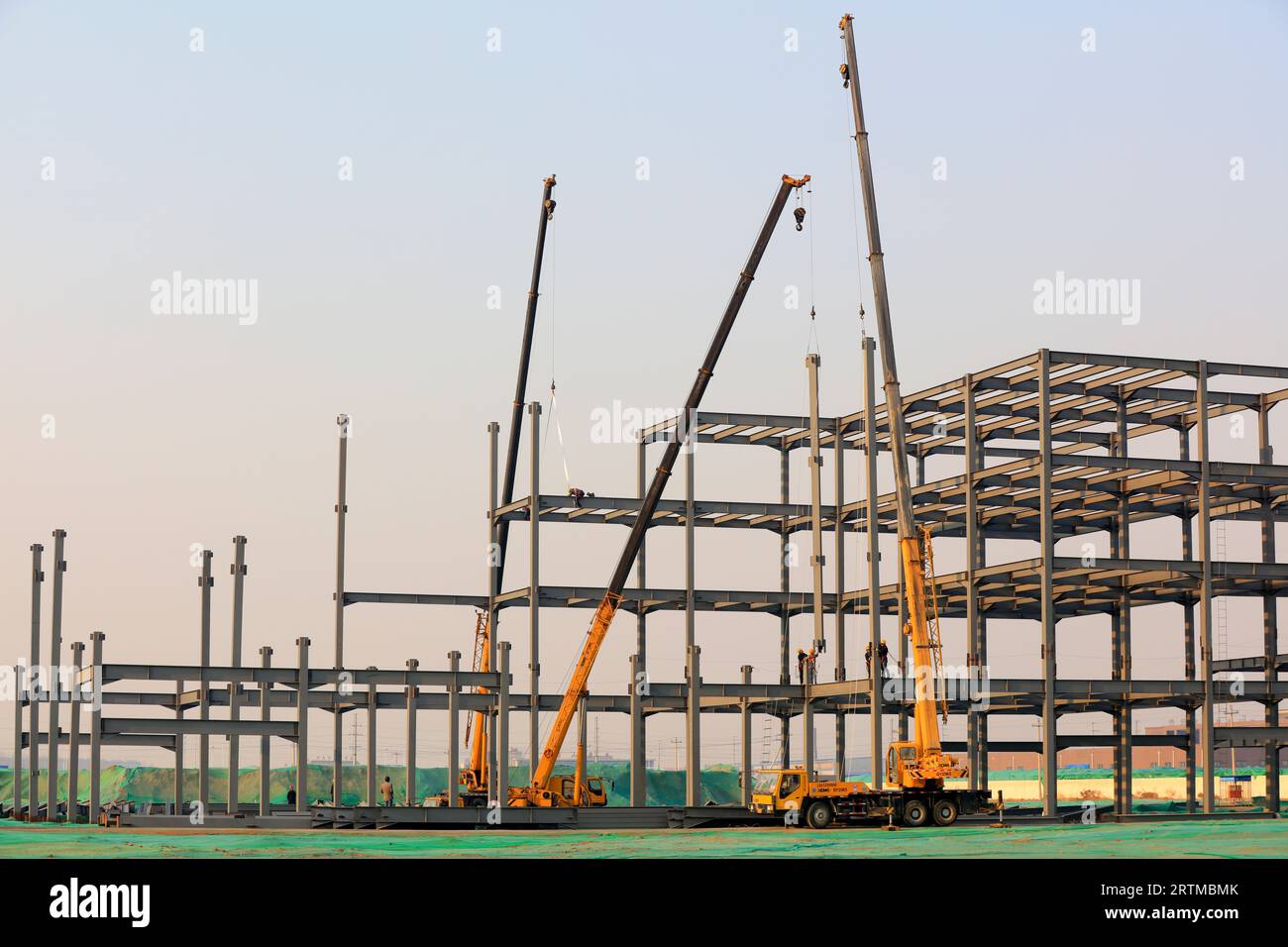 steel structure built on a construction site Stock Photo - Alamy