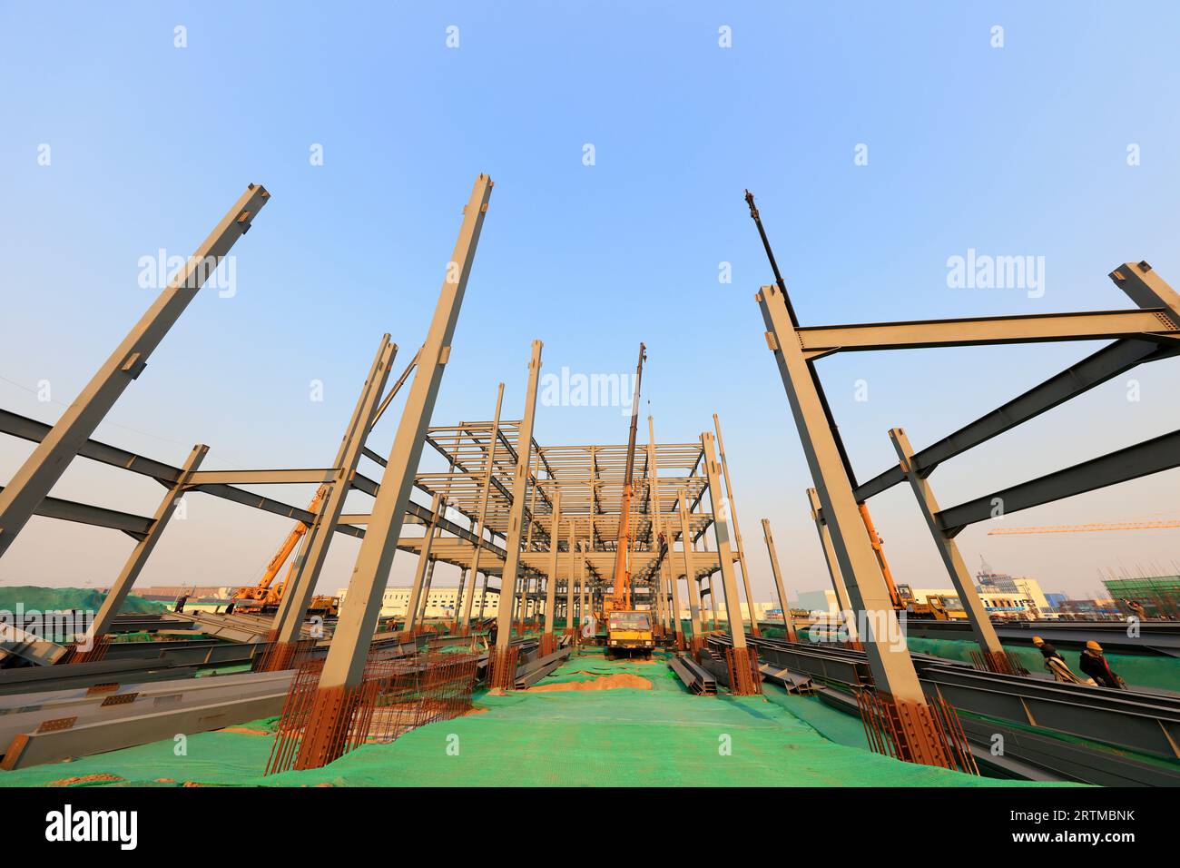 steel structure built on a construction site Stock Photo - Alamy