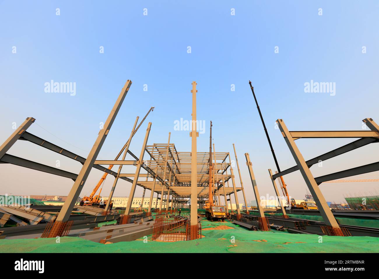 steel structure built on a construction site Stock Photo - Alamy