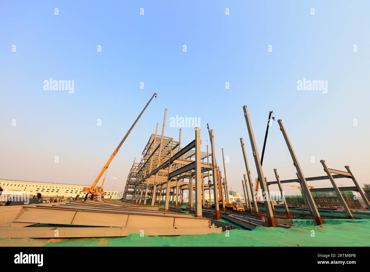 steel structure built on a construction site Stock Photo - Alamy
