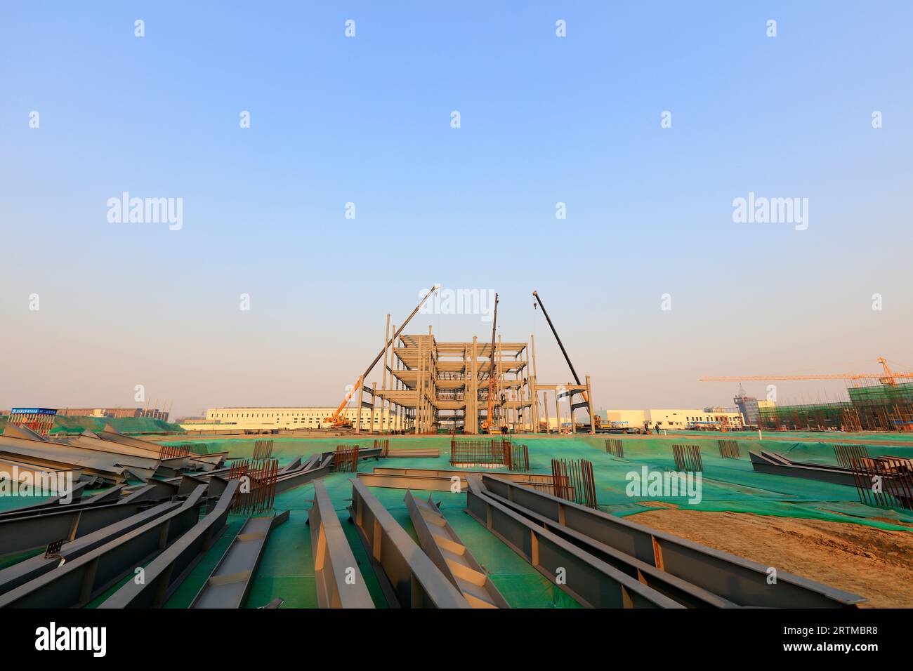 steel structure built on a construction site Stock Photo - Alamy